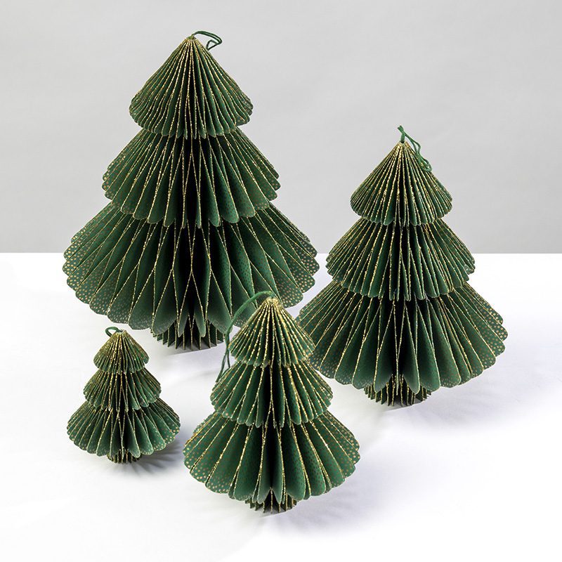 Honeycomb Tree Decorations Green | Globe Enterprise